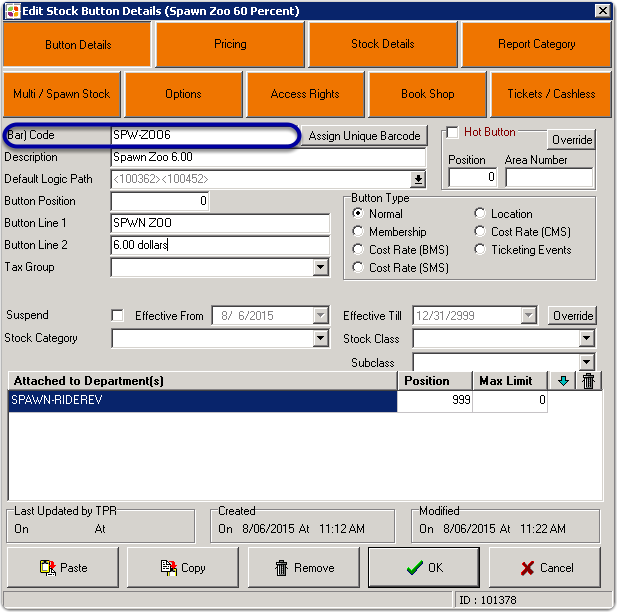Enterprise: How do I create a button that splits revenue/spawns?