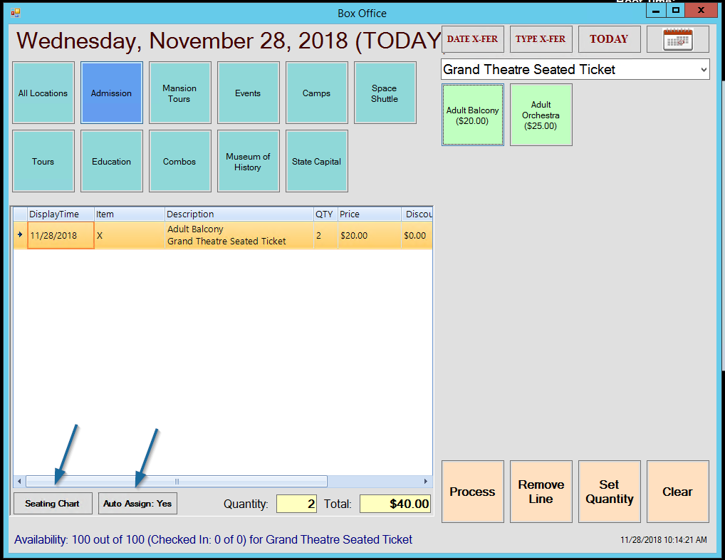 Outbound: How to Manually Assign Seats in the Box Office - New Reservation